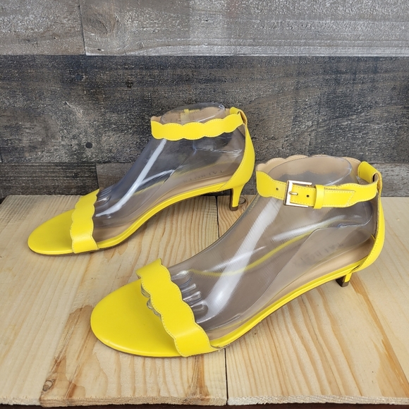 Talbots | Shoes | Talbots Leather Lemon Tart Pila Scallop Ankle Strap ...